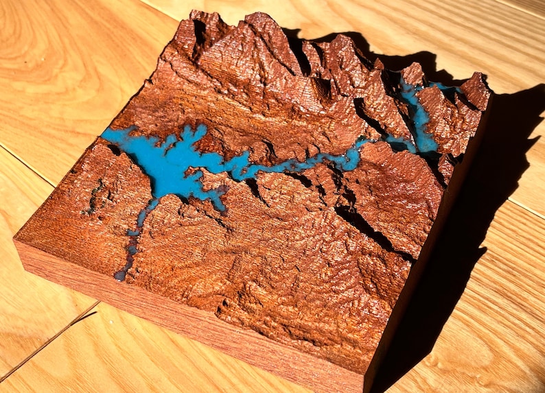 Custom Wooden 3D Maps | Topographic Map | Custom 3D Map - Etsy