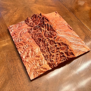 Custom Wooden 3D Maps | Topographic Map | Custom 3D Map - Etsy