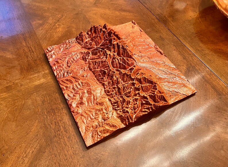 Custom Wooden 3D Maps | Topographic Map | Custom 3D Map - Etsy