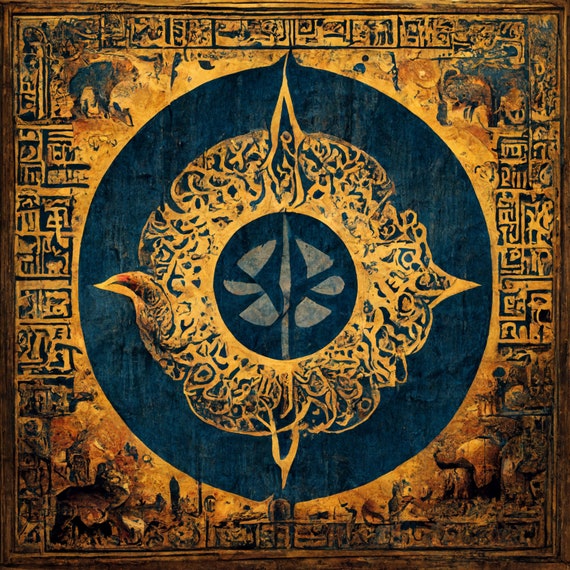 Persian Symbols Digital Art Digital Print 8k Instant - Etsy