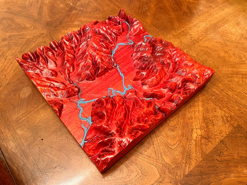 Custom Wooden 3D Maps | Topographic Map | Custom 3D Map - Etsy