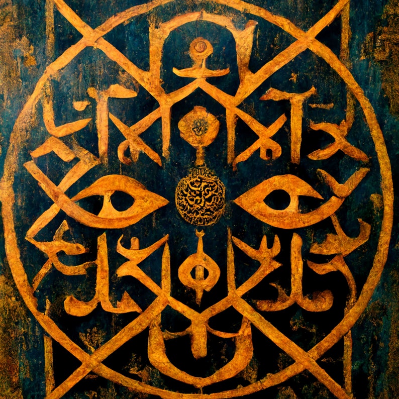 Persian Symbols Digital Art Digital Print 8k Instant - Etsy