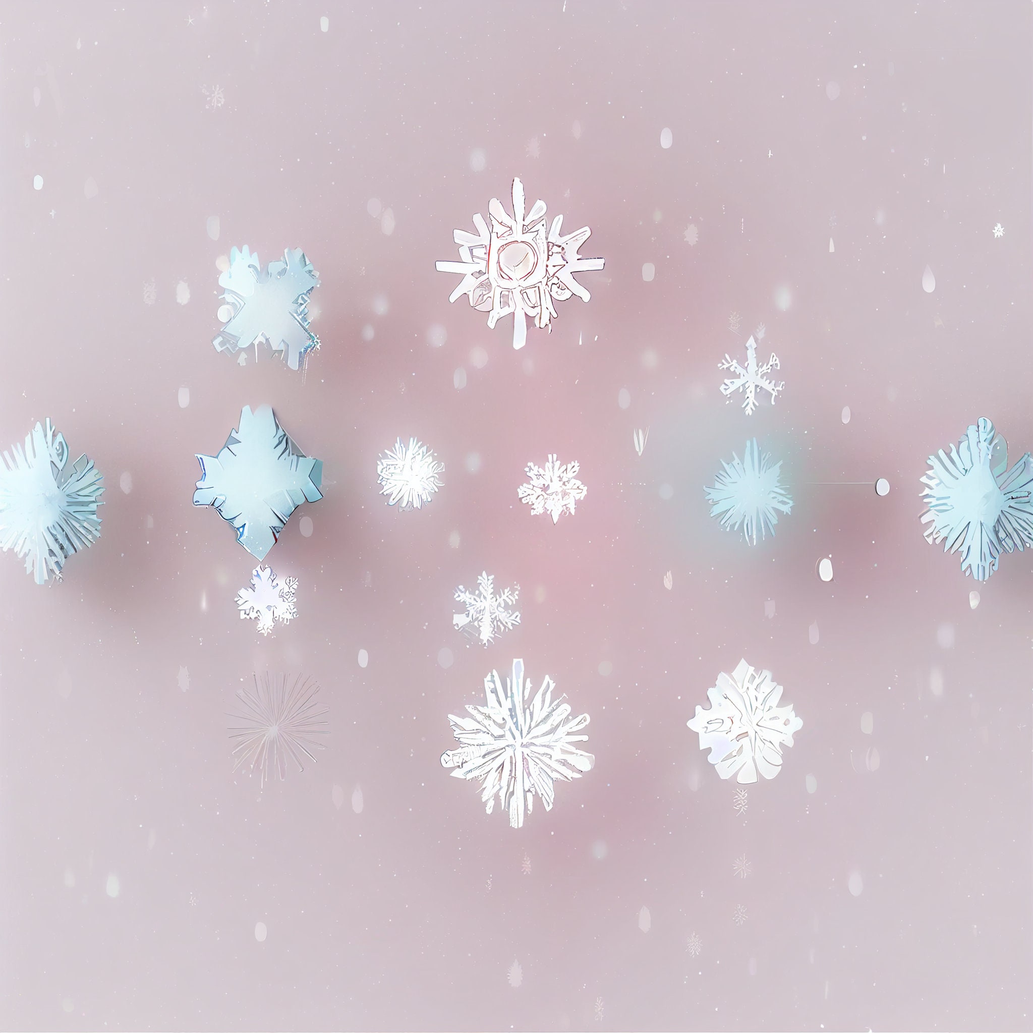 Snow Art Snow Flakes Winter Snowfall Digital Art Digital Print Digital ...