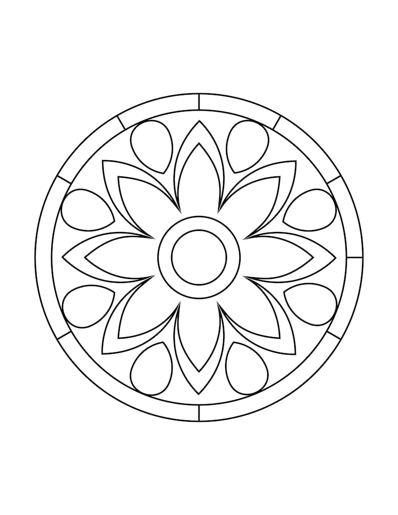 20 Mandala for KIDS, Coloring Pages Pdf, Digital Download - Etsy