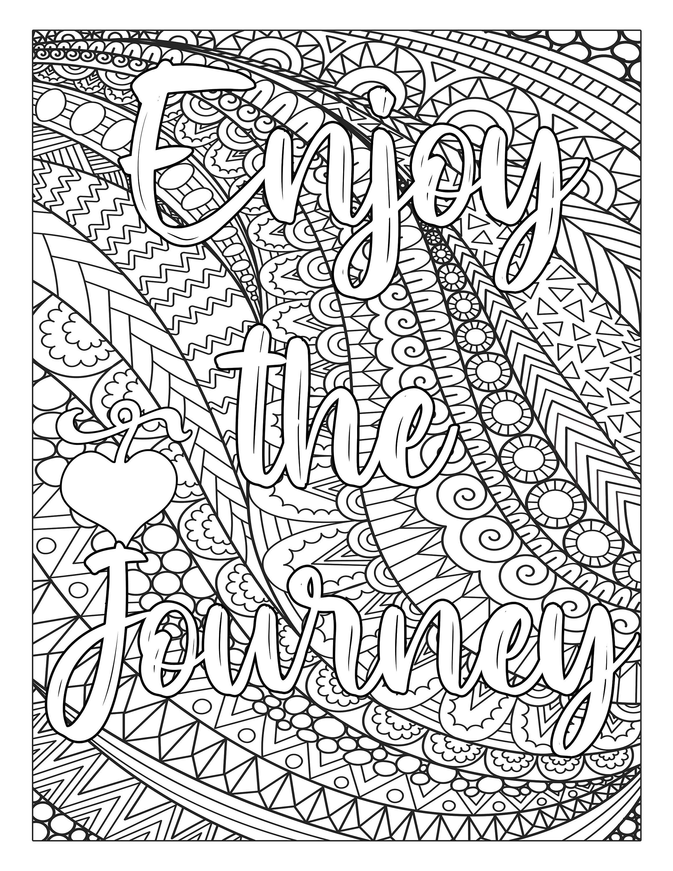 25 Motivational Quotes, Coloring Pages Pdf, Digital Download - Etsy