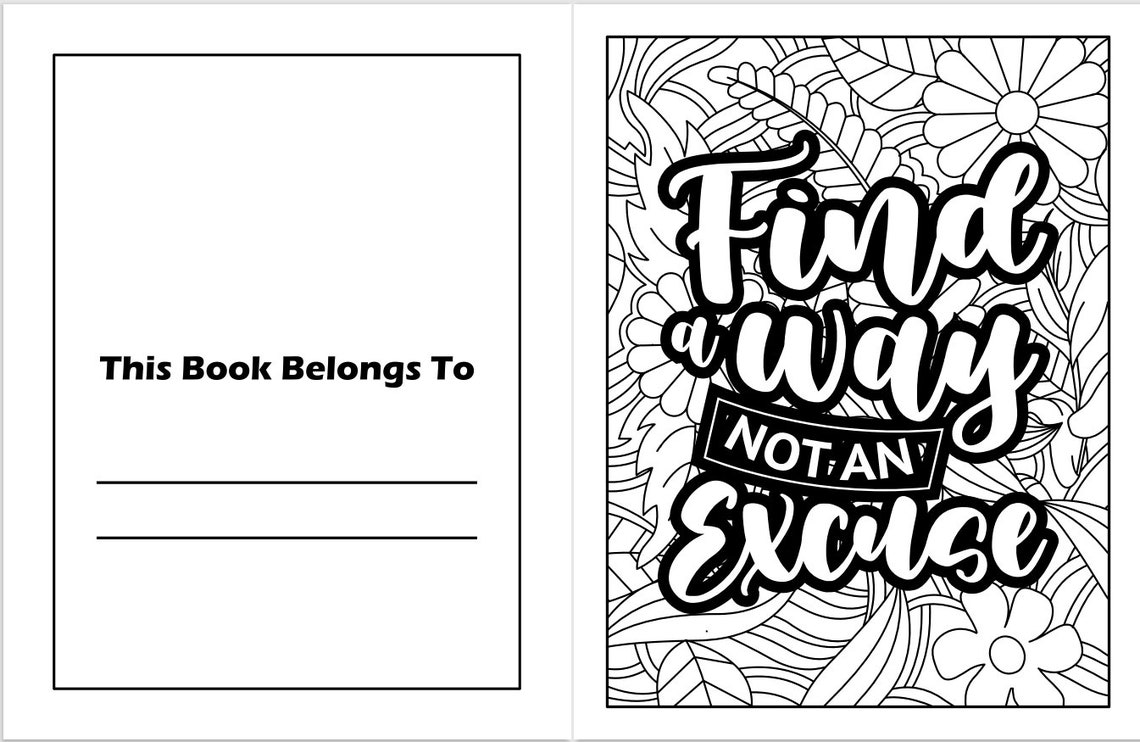 25 Motivational Quotes, Coloring Pages Pdf, Digital Download - Etsy