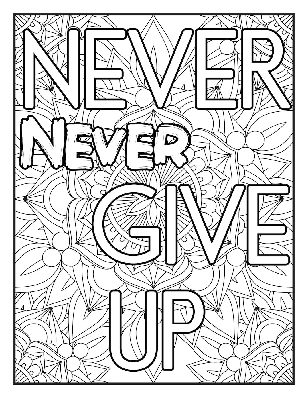 25 Motivational Quotes, Coloring Pages Pdf, Digital Download - Etsy