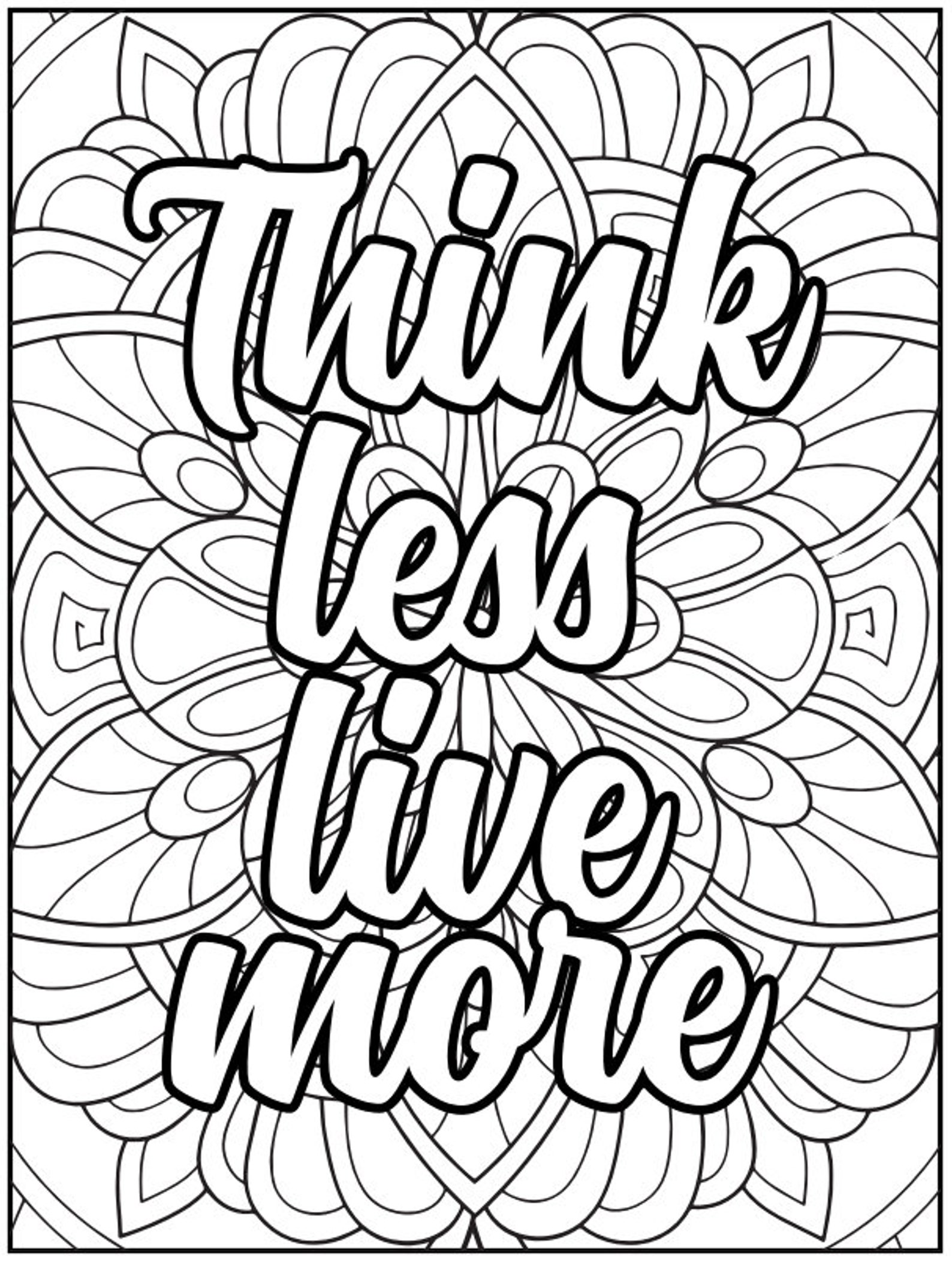 20 Motivational Quotes, Coloring Pages Pdf, Digital Download - Etsy