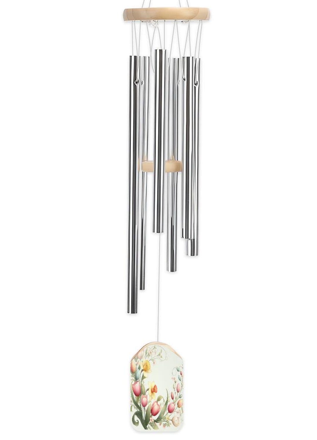 Wind Chime Floral, Garden Chime Outdoor Decor Flower Windchime Patio ...