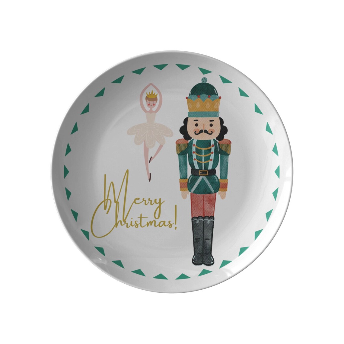 Christmas Nutcracker Plate Holiday Dinnerware Festive Plate Christmas ...