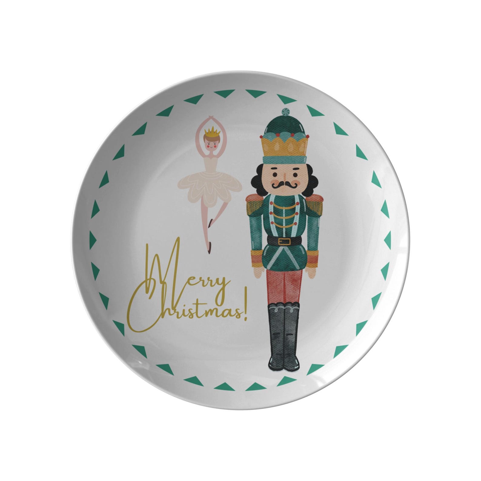 Christmas Nutcracker Plate Holiday Dinnerware Festive Plate Christmas ...