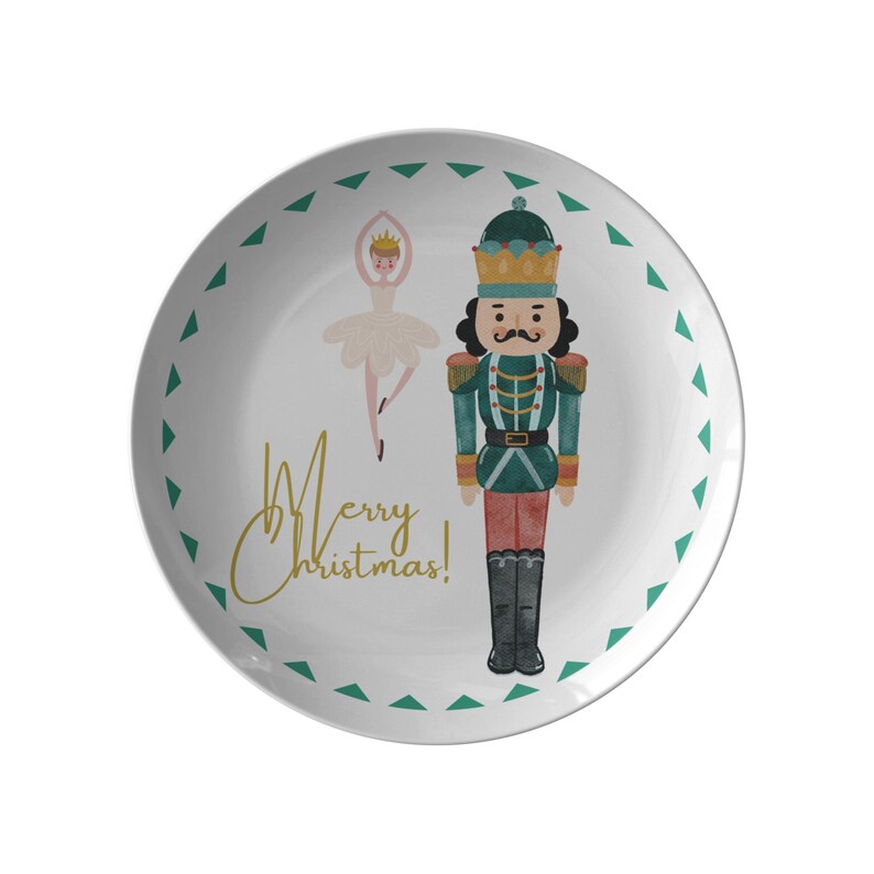 Christmas Nutcracker Plate Holiday Dinnerware Festive Plate Christmas ...