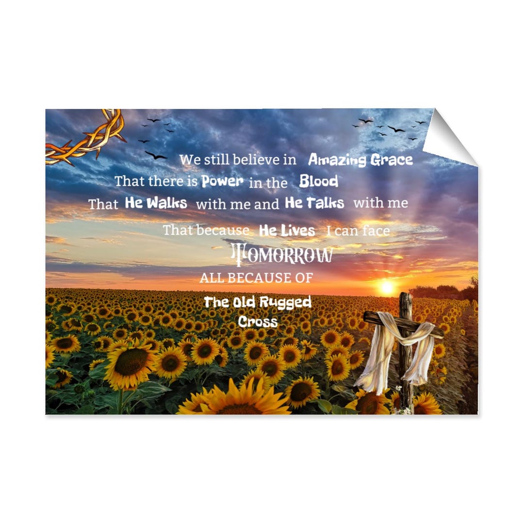 Landscape Poster Faith Inspirational Wall Art Bible Verse Print || Does ...