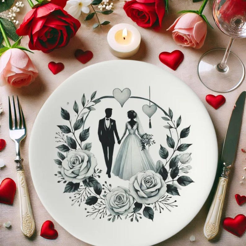 Personalized Bone China Wedding Plate – Custom Couple Gift, Anniversary ...