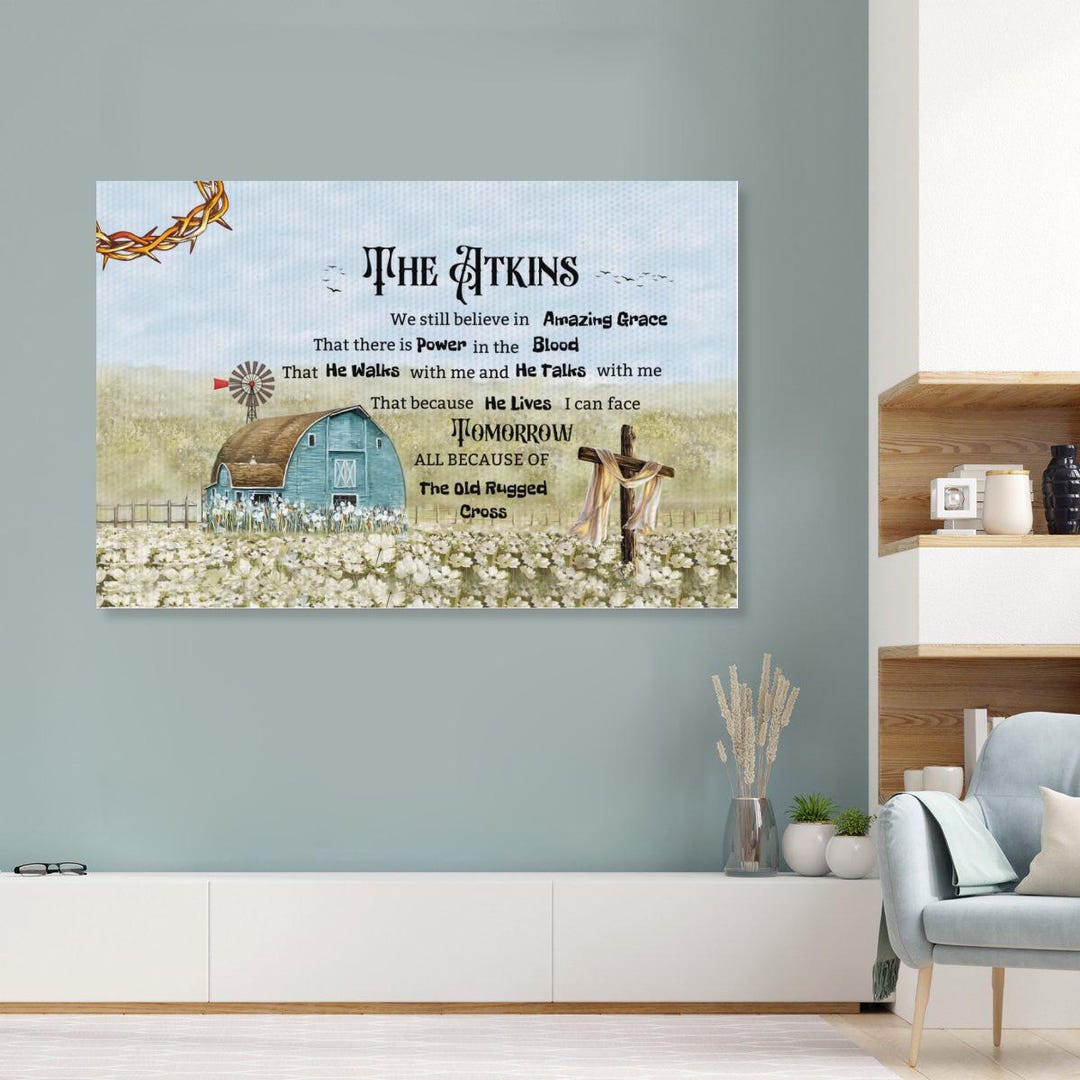 Amazing Grace Rectangle Canvas - Christian Wall Art, Religious Home ...