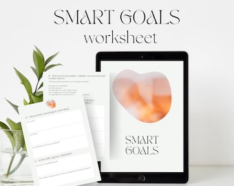 SMART Goal Setting Worksheet Printable | SMART Goals Template | Instant ...