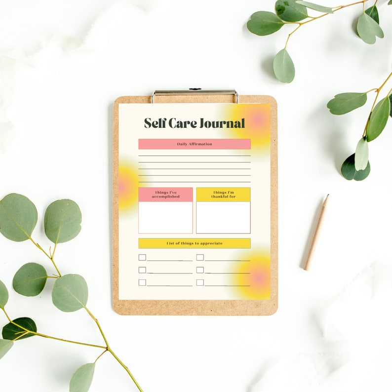 Self Care Journal Digital Journal Instant Download A4 Planner Inserts ...