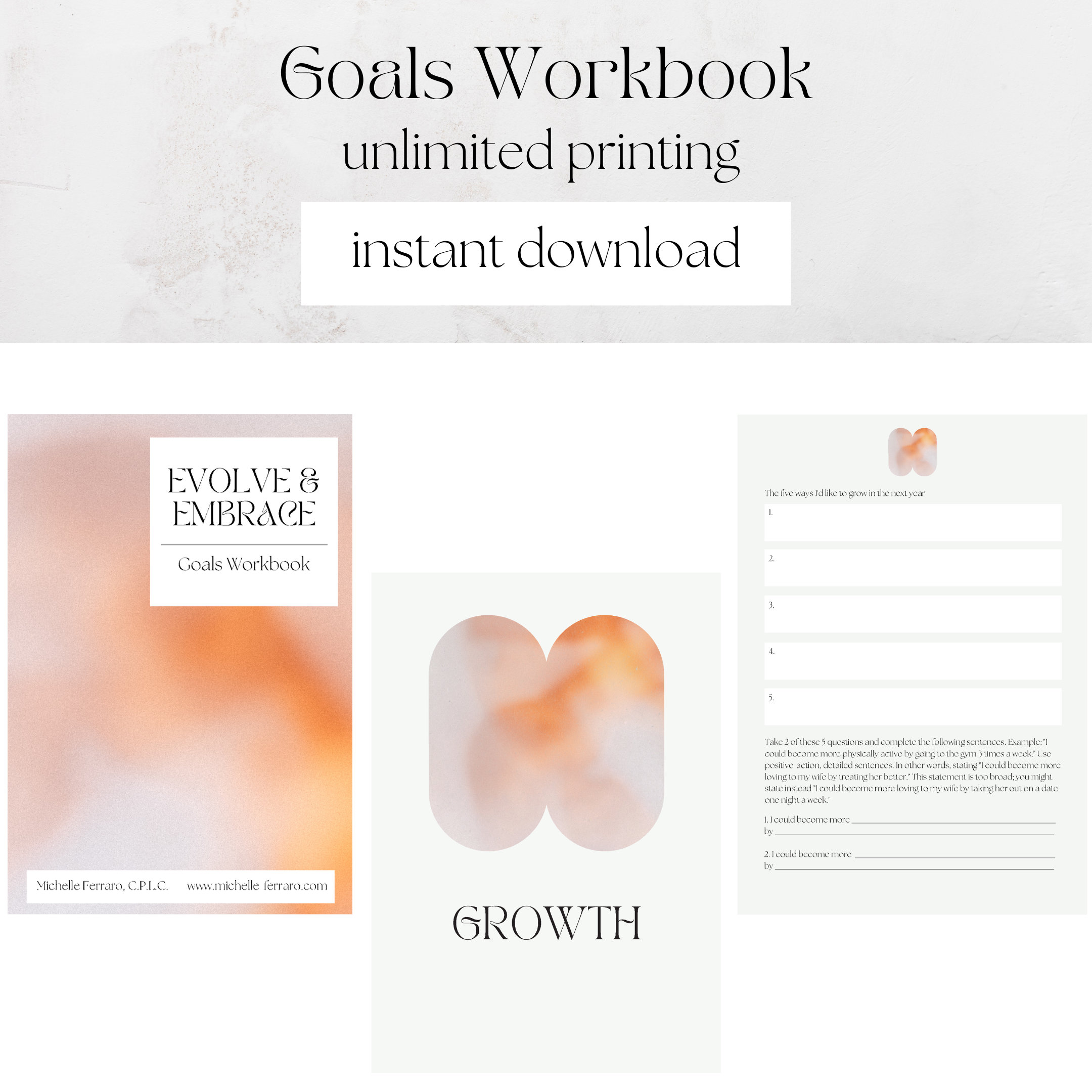 Goal Setting Worksheet Bundle | SMART Goals Template Worksheets | Life ...