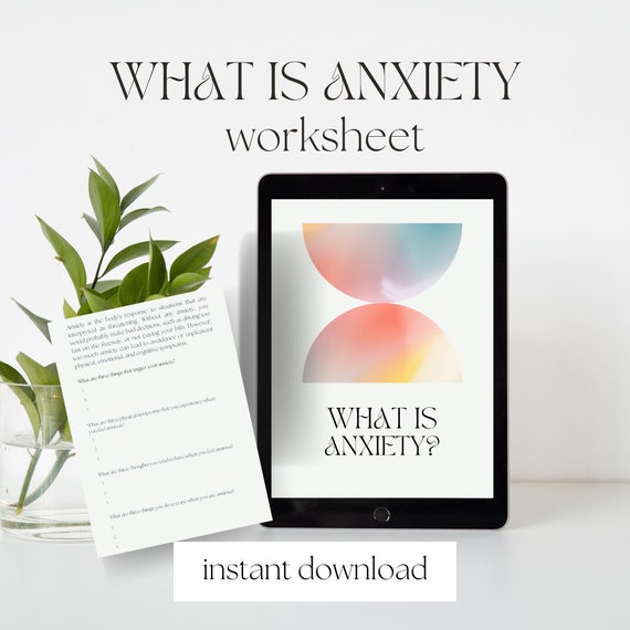 What is Anxiety Worksheet Digital Worksheet - Etsy