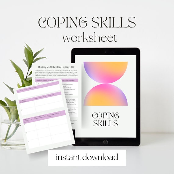 Coping Skills Worksheet Mental Health Worksheet - Etsy