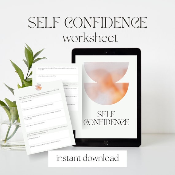 Self Confidence Worksheet Self Help Worksheet Coaching - Etsy