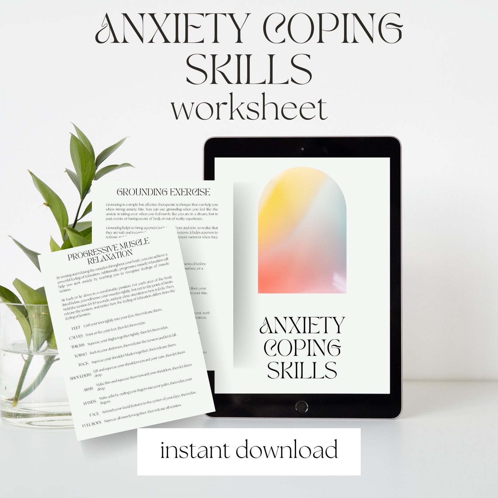 Anxiety Coping Skills Worksheet Digital Download - Etsy