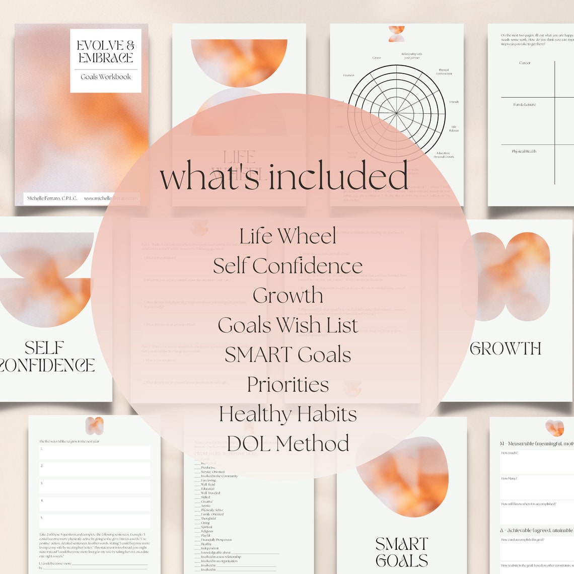 Goal Setting Worksheet Bundle | SMART Goals Template Worksheets | Life ...