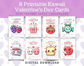 Printable Food Pun Valentine's Day Cards, Classroom Valentine's Day ...