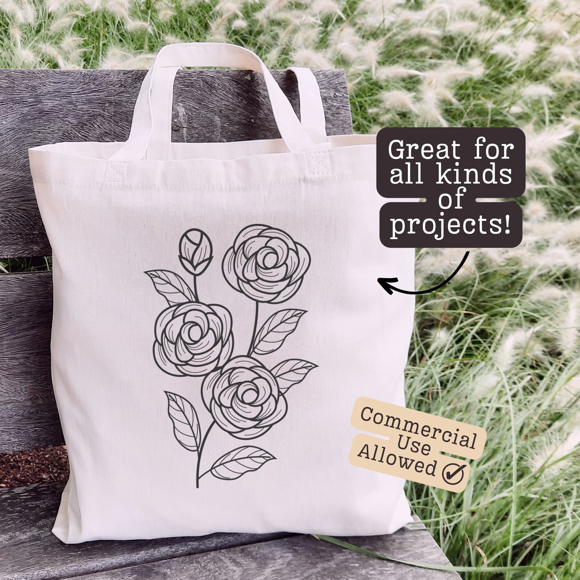 Floral Line Art Svg Flowers For Cricut Botanical Line Art Etsy
