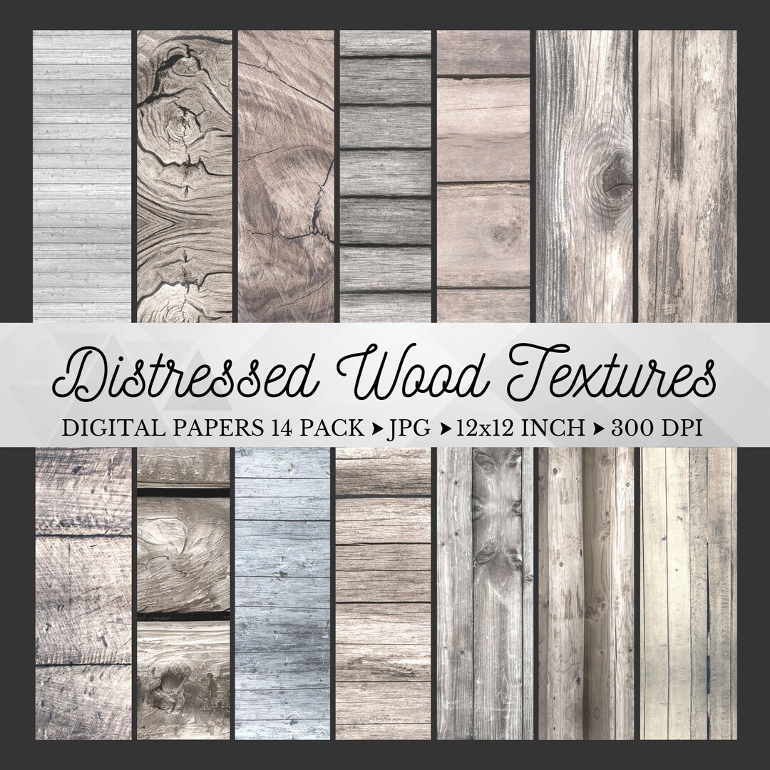 Distressed Wood Digital Paper, Distressed Wood Paper, Old Wood Paper ...