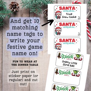 Printable Christmas Name Game Bundle, Christmas Party Icebreaker Games ...