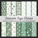 Sage Green Floral Digital Paper Pack, Seamless Patterns, Scrapbook ...