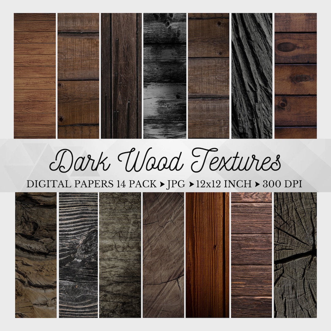 Dark Wood Digital Paper, Dark Wood Backgrounds, Dark Wood Textures ...