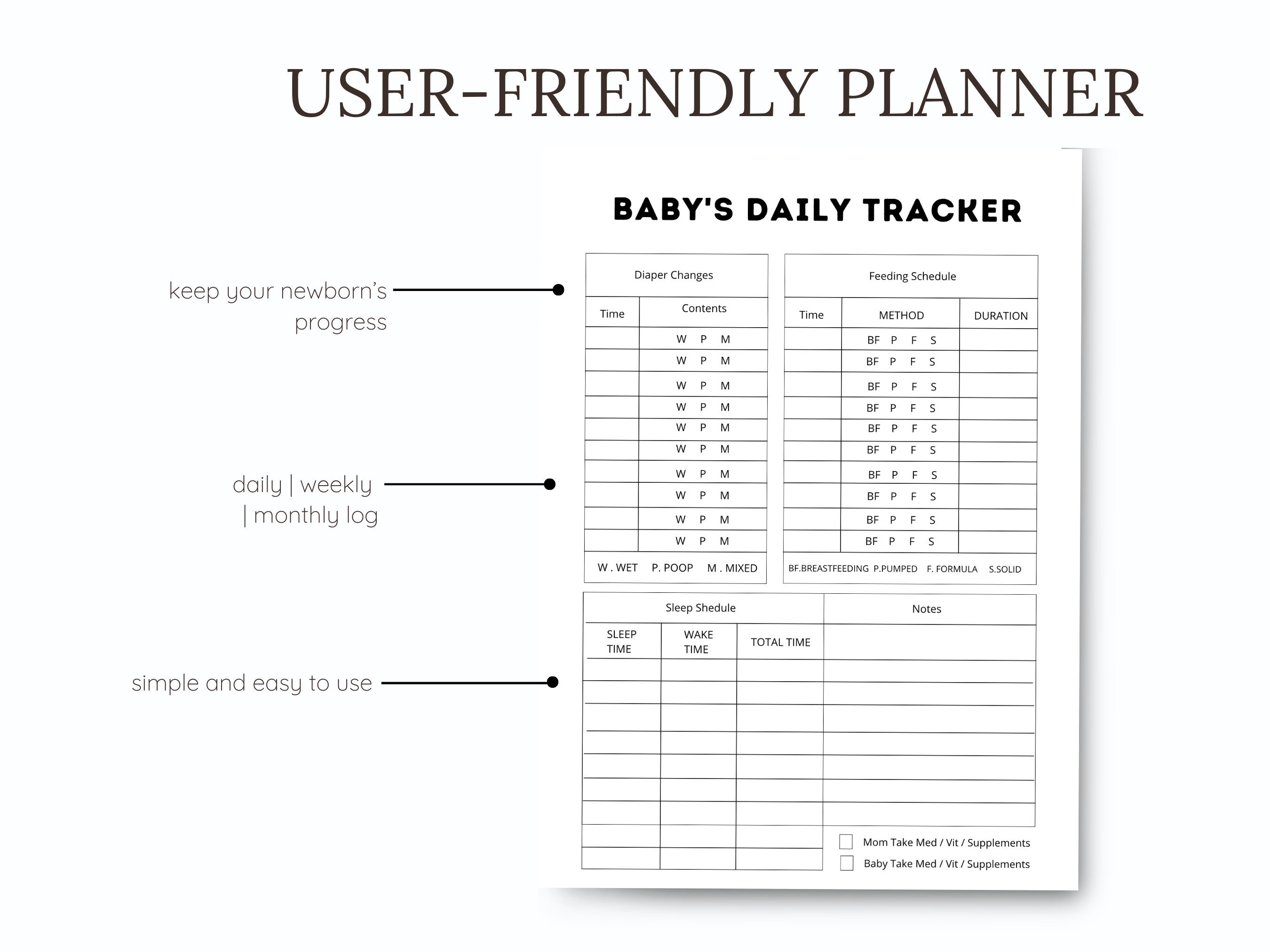 BEST Newborn Baby Journal | Baby Daily Log | Baby First Milestones ...