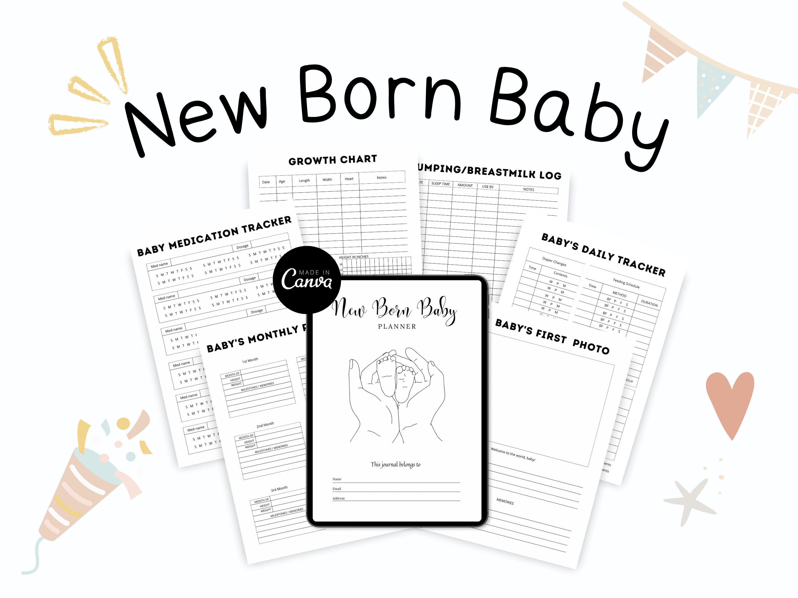 BEST Newborn Baby Journal Baby Daily Log Baby First Milestones Baby ...