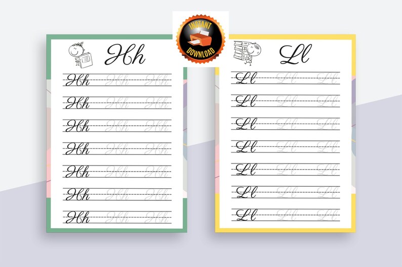 Printable Cursive Handwriting Worksheets, Upper and Lower Case Cursive ...