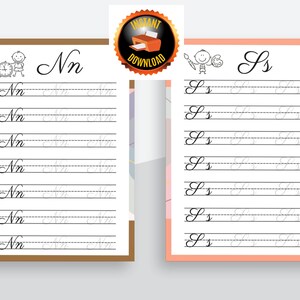 Printable Cursive Handwriting Worksheets, Upper and Lower Case Cursive ...