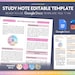 Editable Study Notes Template for Students | Ready-to-use Google Docs ...