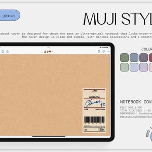 10 MUJI STYLE Notebook Cover Landscape Light Aesthetic Notebook Cover ...