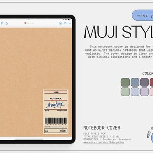 10 MUJI STYLE Notebook Cover • Portrait • Light • Aesthetic Notebook ...