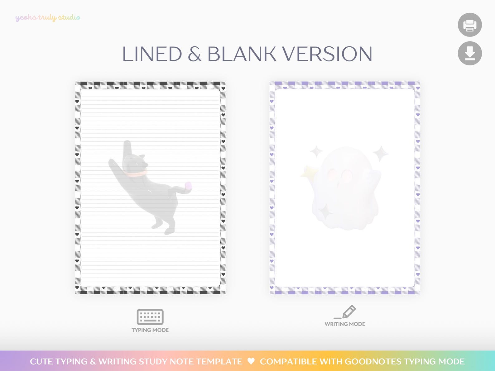 Goodnotes Typing Study Notes Template: A4 (downloadable) - Etsy