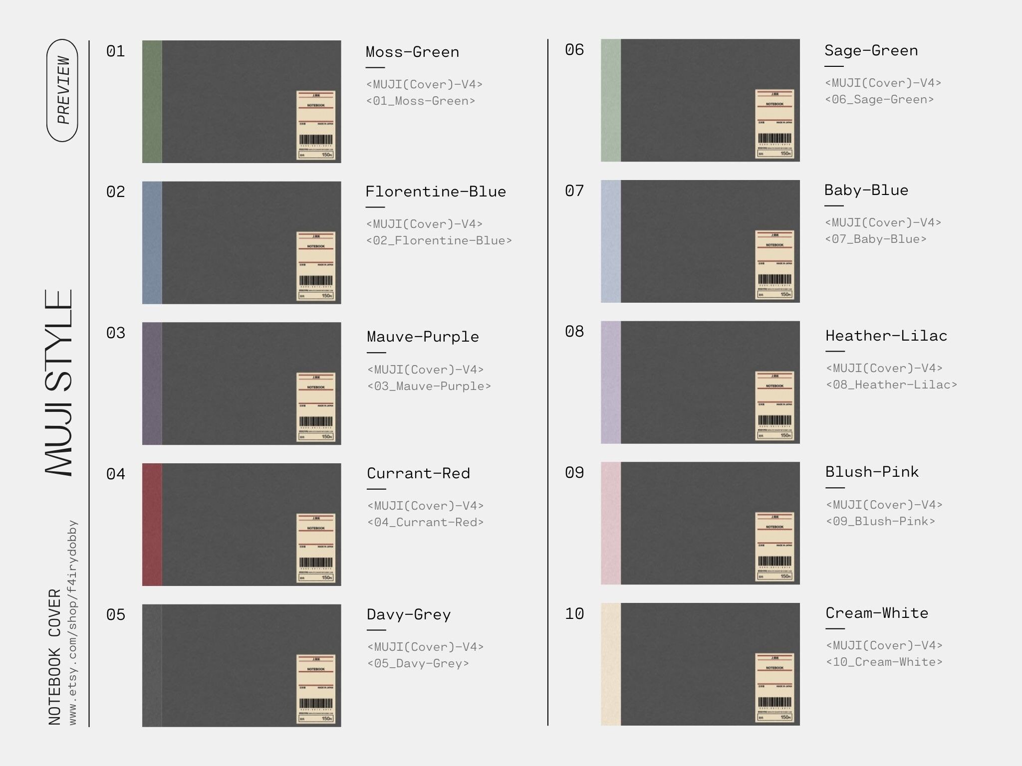 10 MUJI STYLE Notebook Cover • Landscape • Dark • Aesthetic Notebook ...