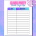 Class Party Snack Sign up Sheet Class Party Snack Sheet Neon Class ...