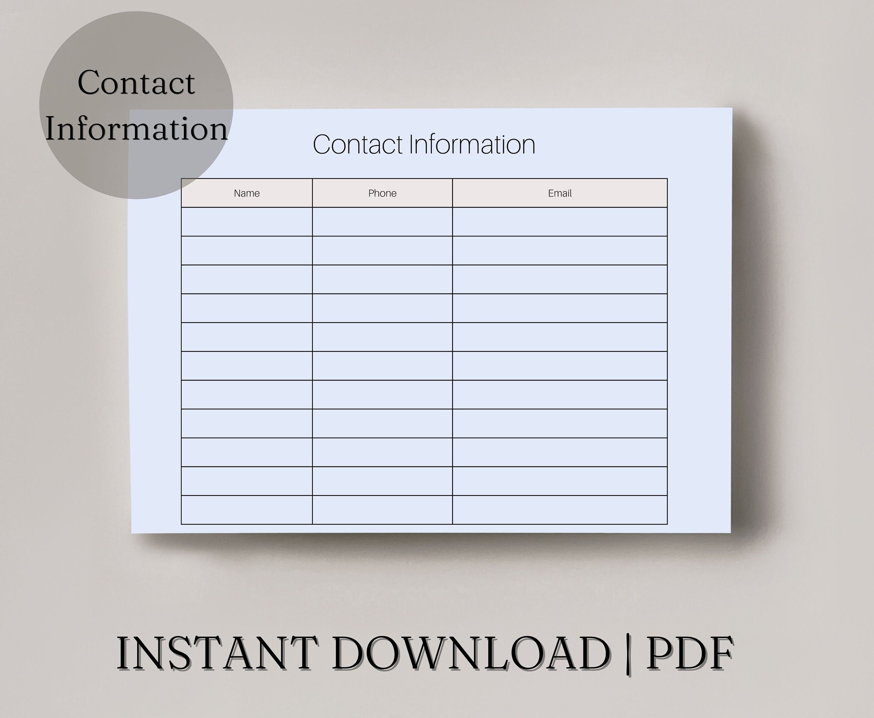 Sign up Sheet BUNDLE | Contact Information | Sign up Sheet | Sign in ...