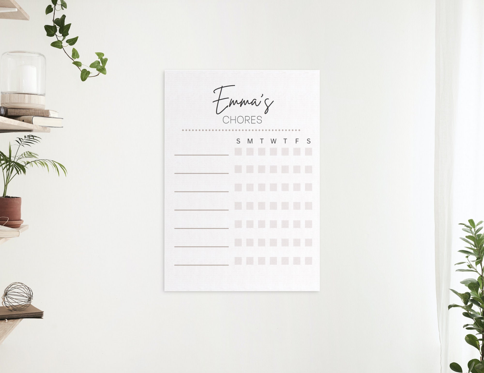 Editable in Canva Template: Children's Printable Chore Chart ...