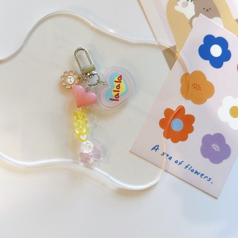 Lovely Colorful Key Ring Cute Accessories Key Charm Key - Etsy