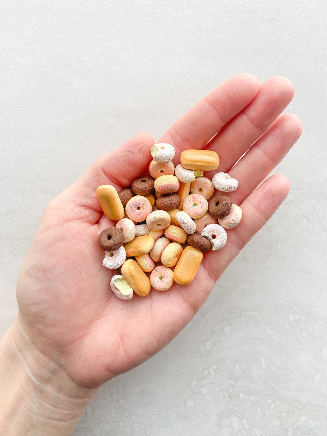 Miniature Doughnuts Dollhouse Breakfast Donuts Glazed, Sugar, Maple ...