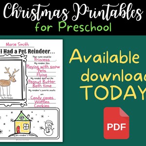 Christmas Printables for Toddlers, Preschool Christmas Printables, "if ...