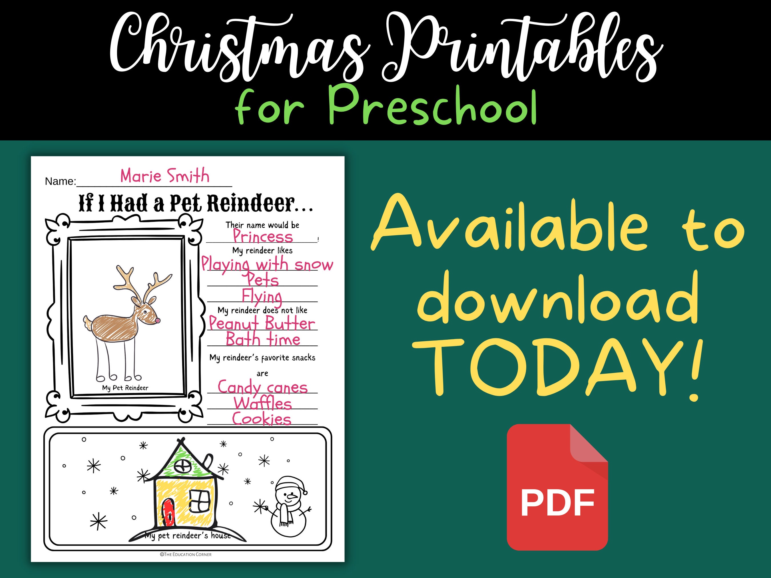 Christmas Printables for Toddlers, Preschool Christmas Printables, "if ...