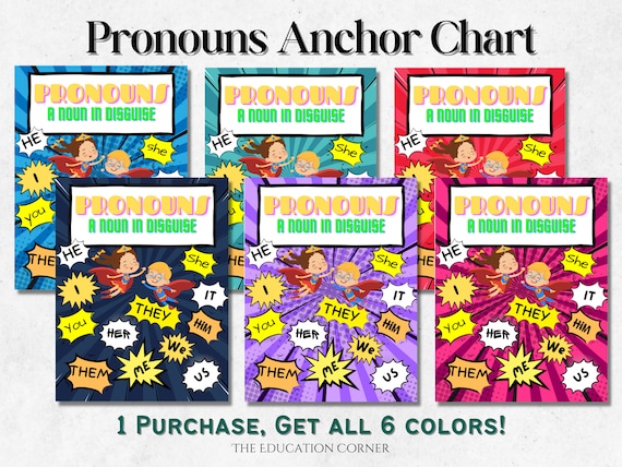 Pronoun Anchor Chart
